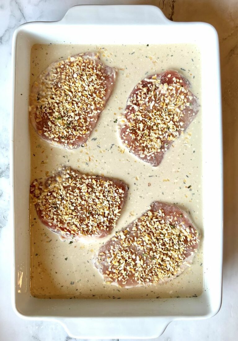 Dump-And-Bake Pork Chops And Rice - The Menu Maid