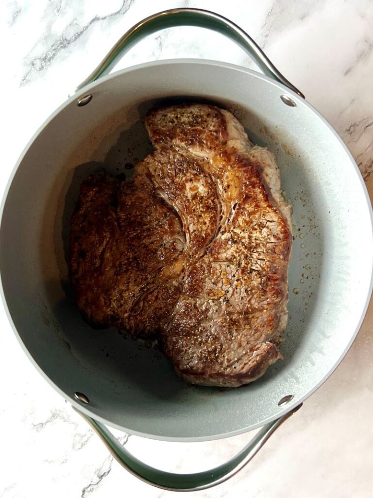 Braised Pot Roast with Mushrooms and Carrots - The Menu Maid