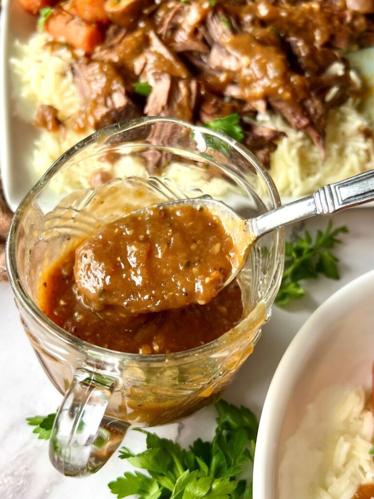 Braised Pot Roast with Mushrooms and Carrots - The Menu Maid