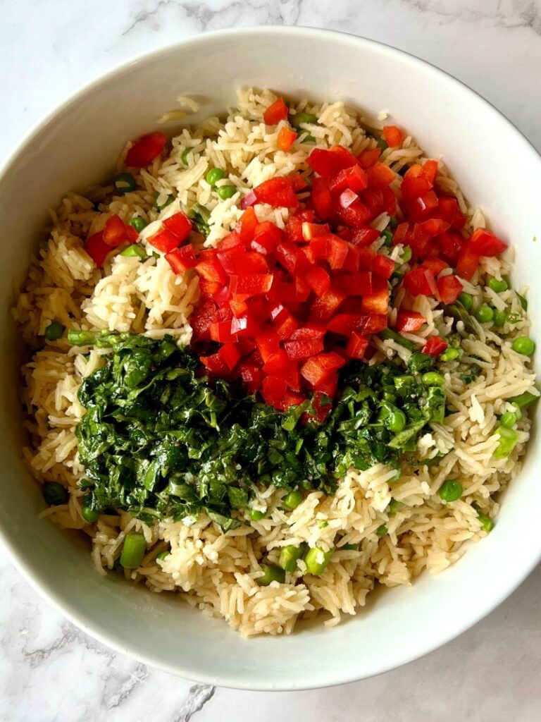 Spring Rice Salad with Lemon Dressing - The Menu Maid