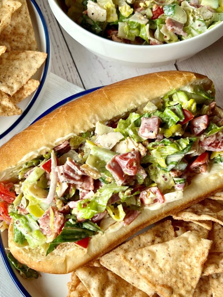 Italian Chopped Salad Hoagie Rolls - The Menu Maid