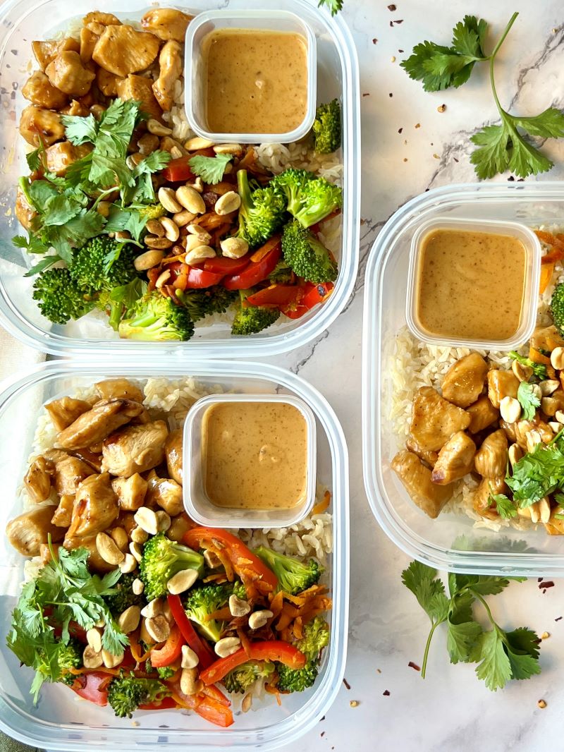 Thai Chicken Rice Bowls - The Menu Maid